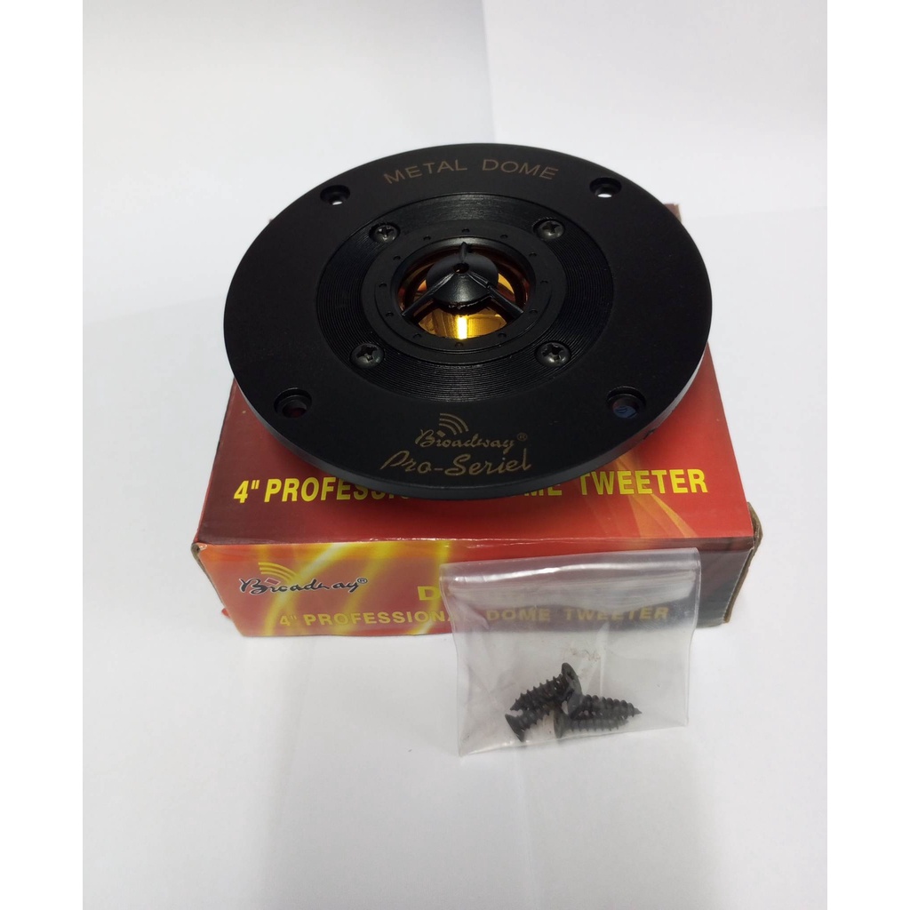 BROADWAY PROFESSIONAL METAL DOME TWEETER 4"INCHES 100 WATTS D -100 ...