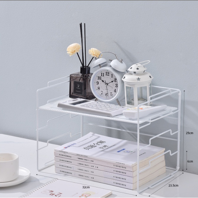 Multi-layer Iron Small Book Shelf Storage Shelf Office Desktop ...