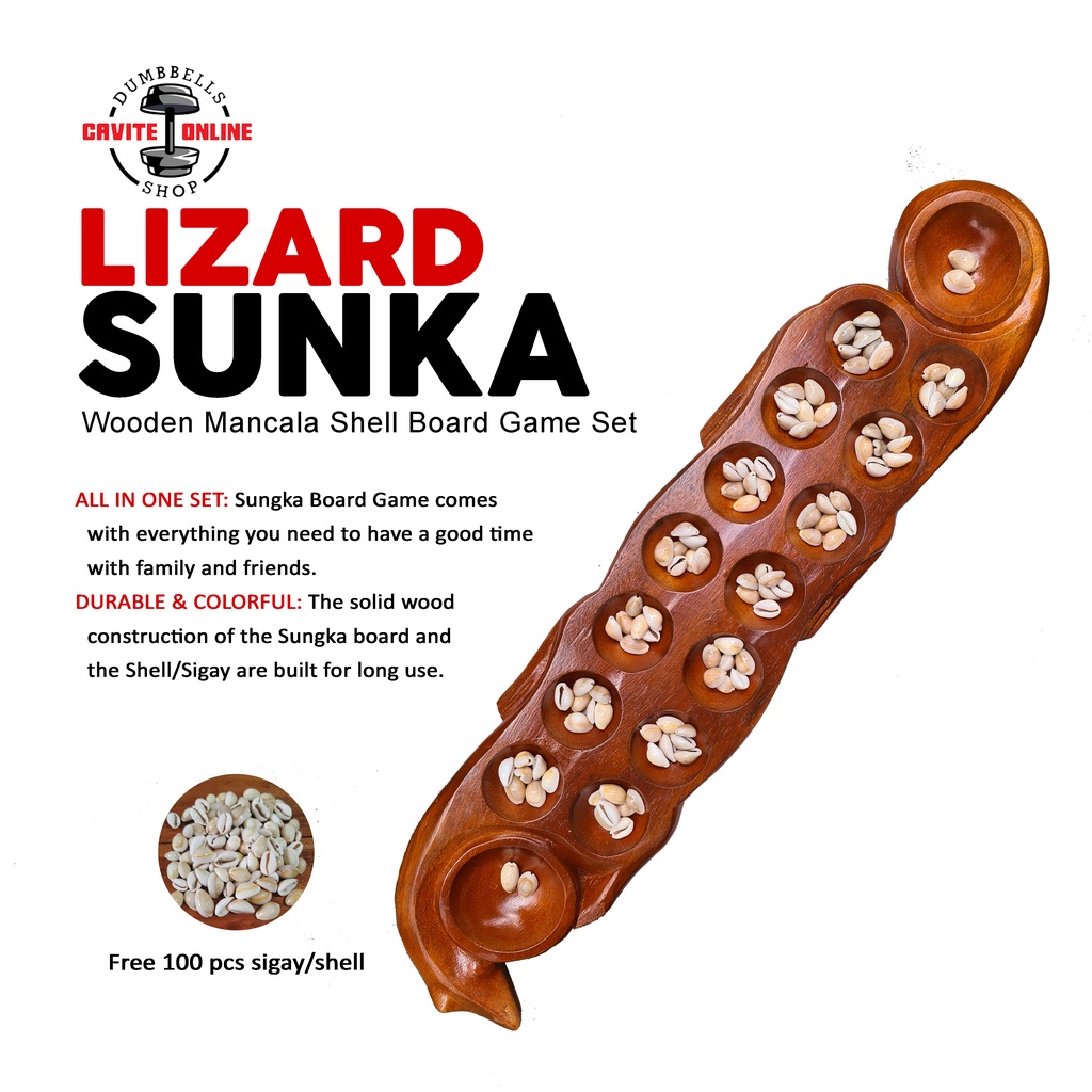 Quality Wooden Lizard Sungka 29 Inches with Free Shells | Shopee ...