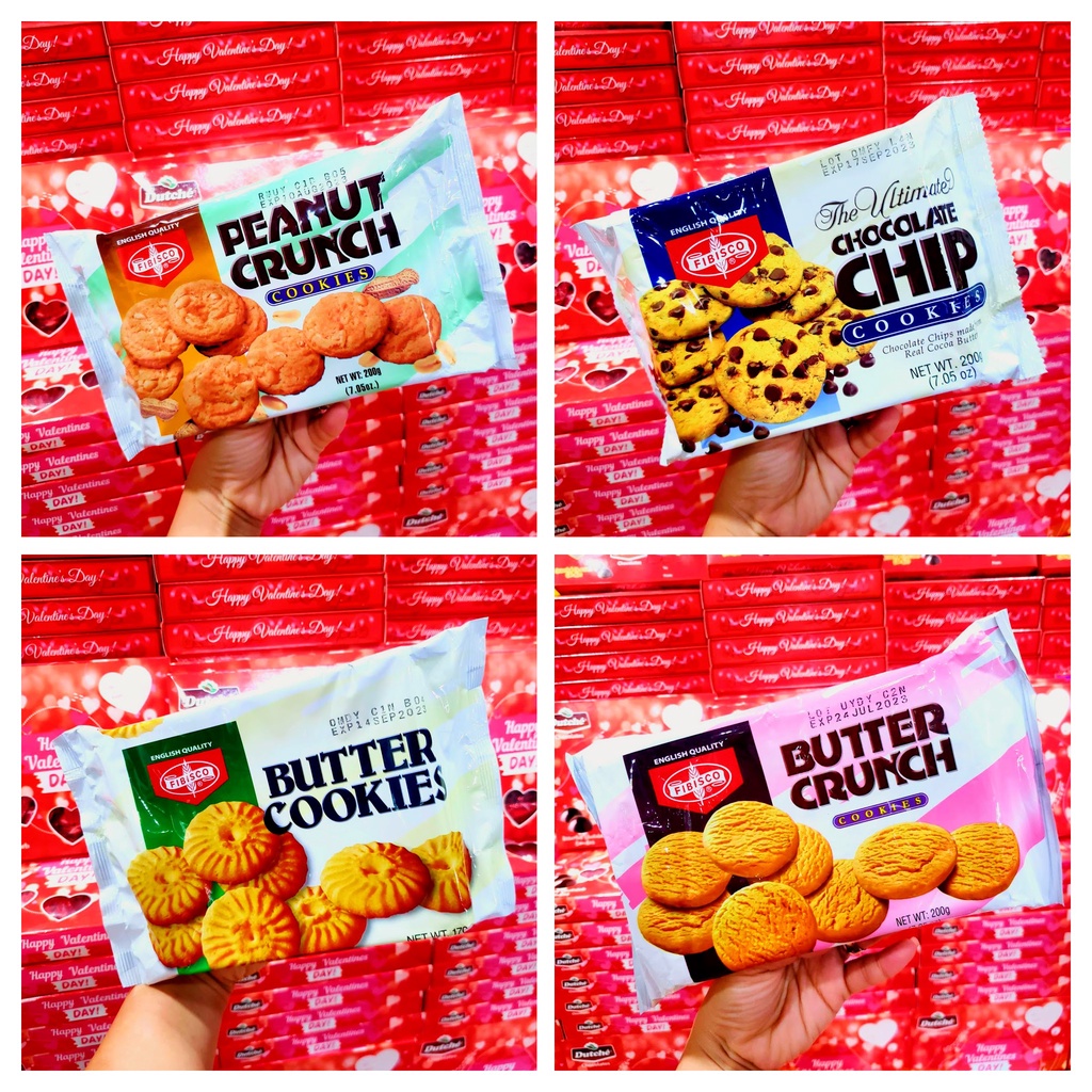 Fibisco Chocolate Chip Cookies / Butter Crunch / Peanut Crunch / Butter ...