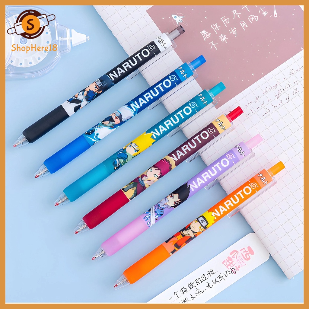 IKQPH 1PCS NARUTO Gel Pen Cartoon Pen Student Stationery Black Pen for ...
