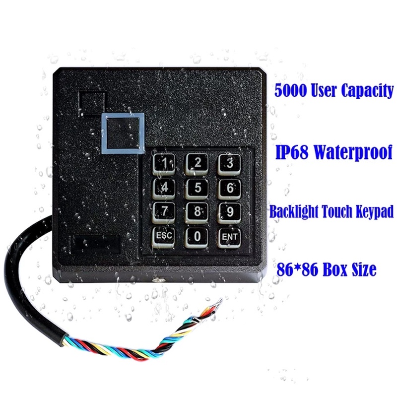 5000 User Capacity lP68 Waterproof Backlight Access Control Machine ...