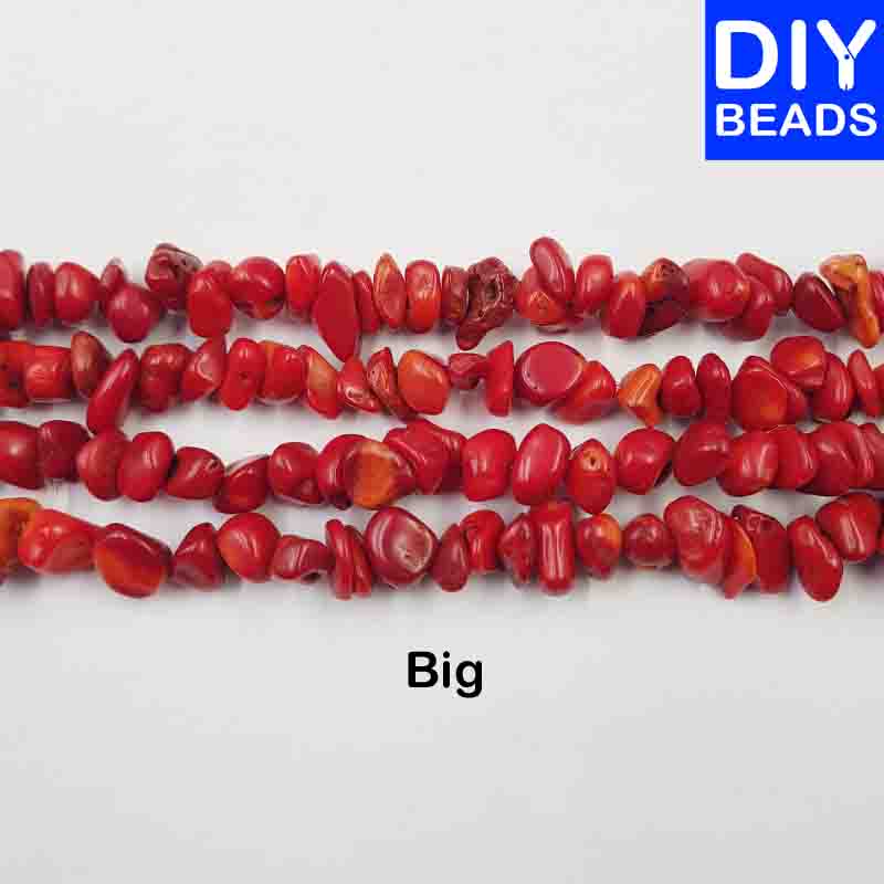 Diy Beads Chipstone Corales Red (34'cm long) | Shopee Philippines
