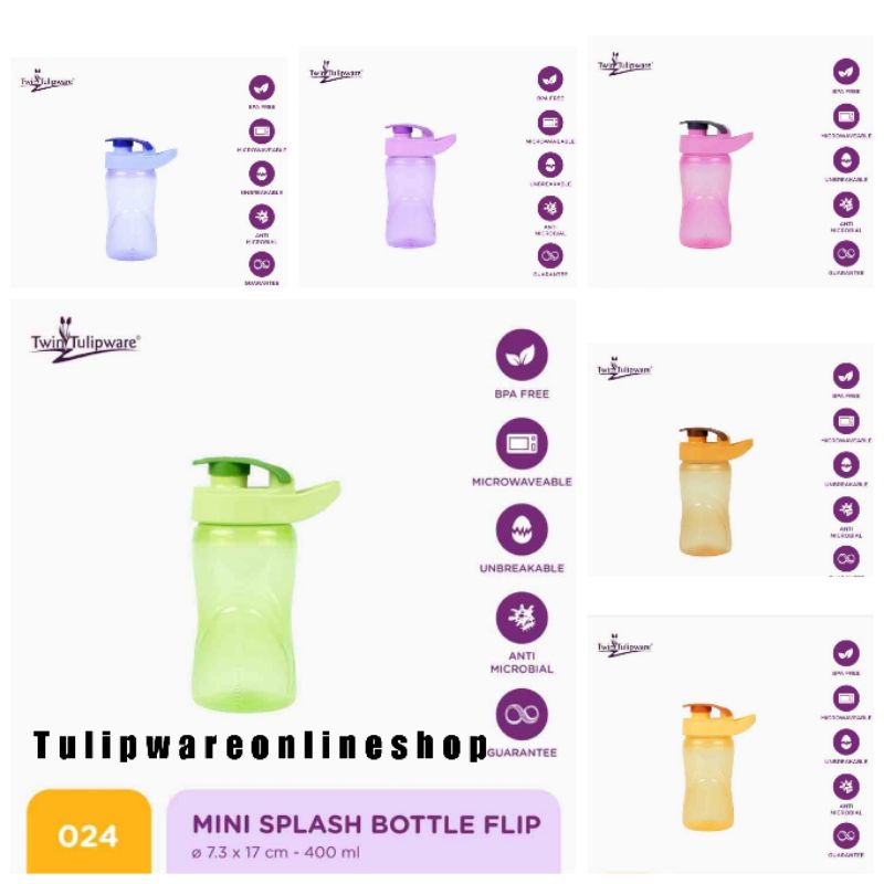 Mini splash bottle flip new Tulipware product | Shopee Philippines
