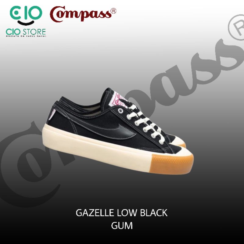 Compass gazelle low black gum Shoes (original) | Shopee Philippines