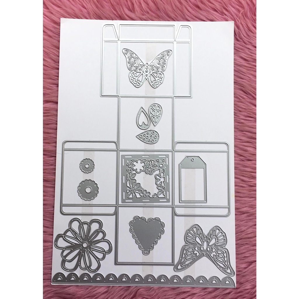 Sizzix Thinlits DieS- Florals, Butterflies And Hearts | Shopee Philippines