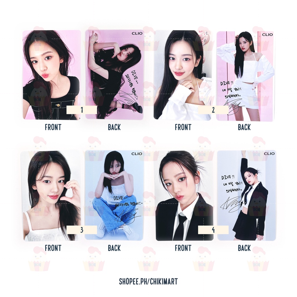 IVE Yujin CLIO Official Back-to-Back Photocard | Shopee Philippines