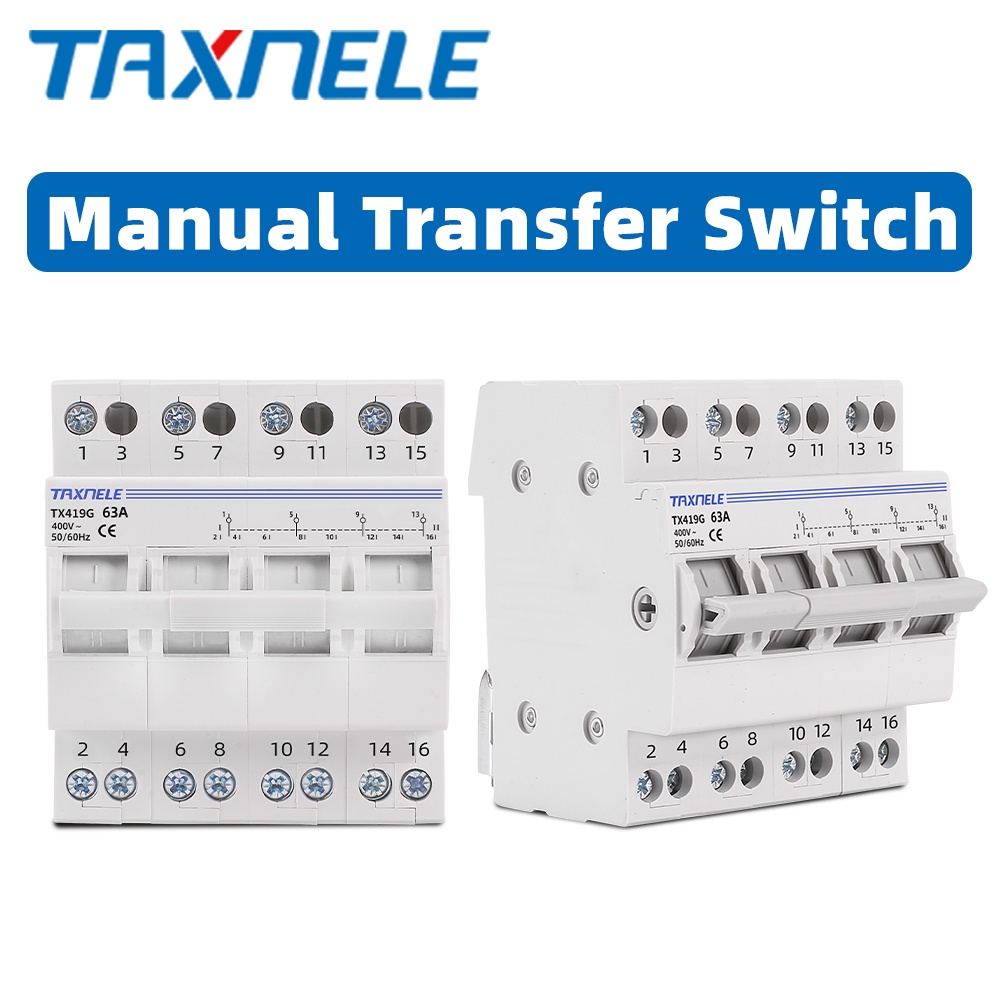 4P 40A 63A MTS Dual Power Manual Transfer Isolating Switch Interlock ...