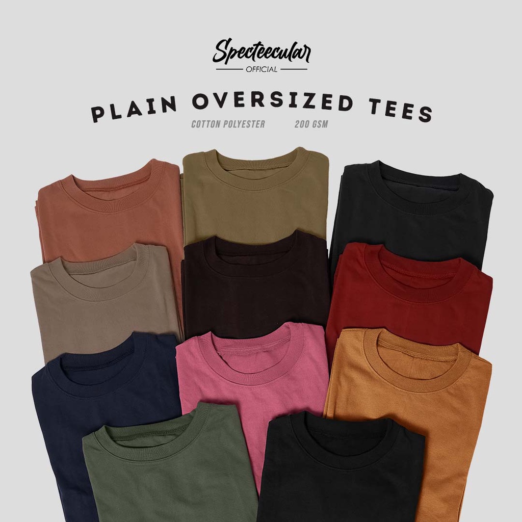 Specteecular Oversize Plain Tshirts | Plus | Black l Rust l Mocha l ...