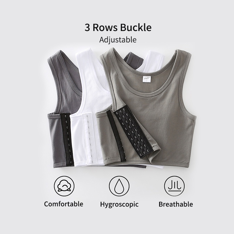 Short Buckle Breast Binder Breathable Non Bandage Chest Binder ...