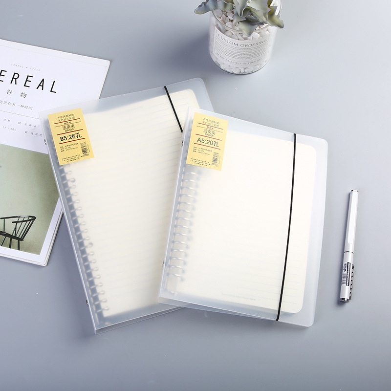 Adjustable Binder Notebook A5(sheets) Refillable Notebook Binder Grid ...