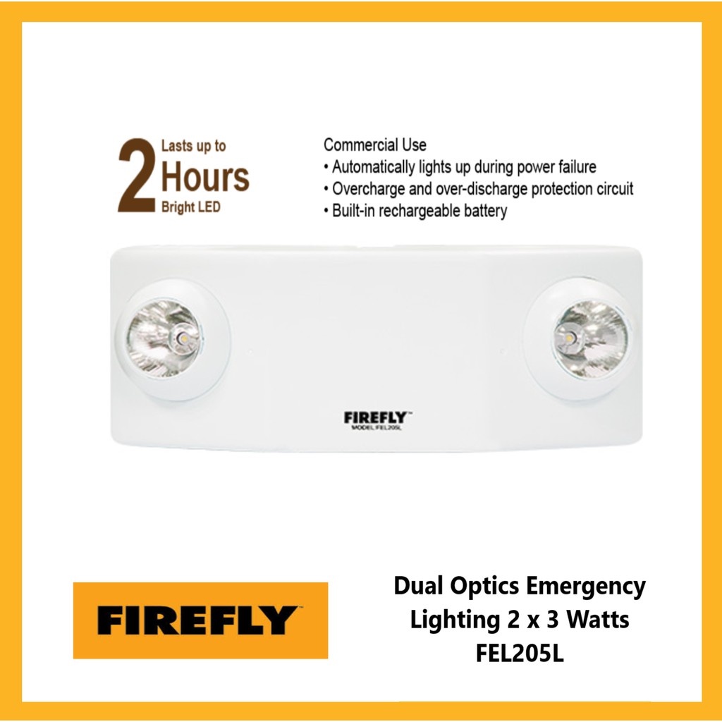 Firefly LED Emergency Lamp Dual Optic | ORIGINAL FEL205L | Shopee ...