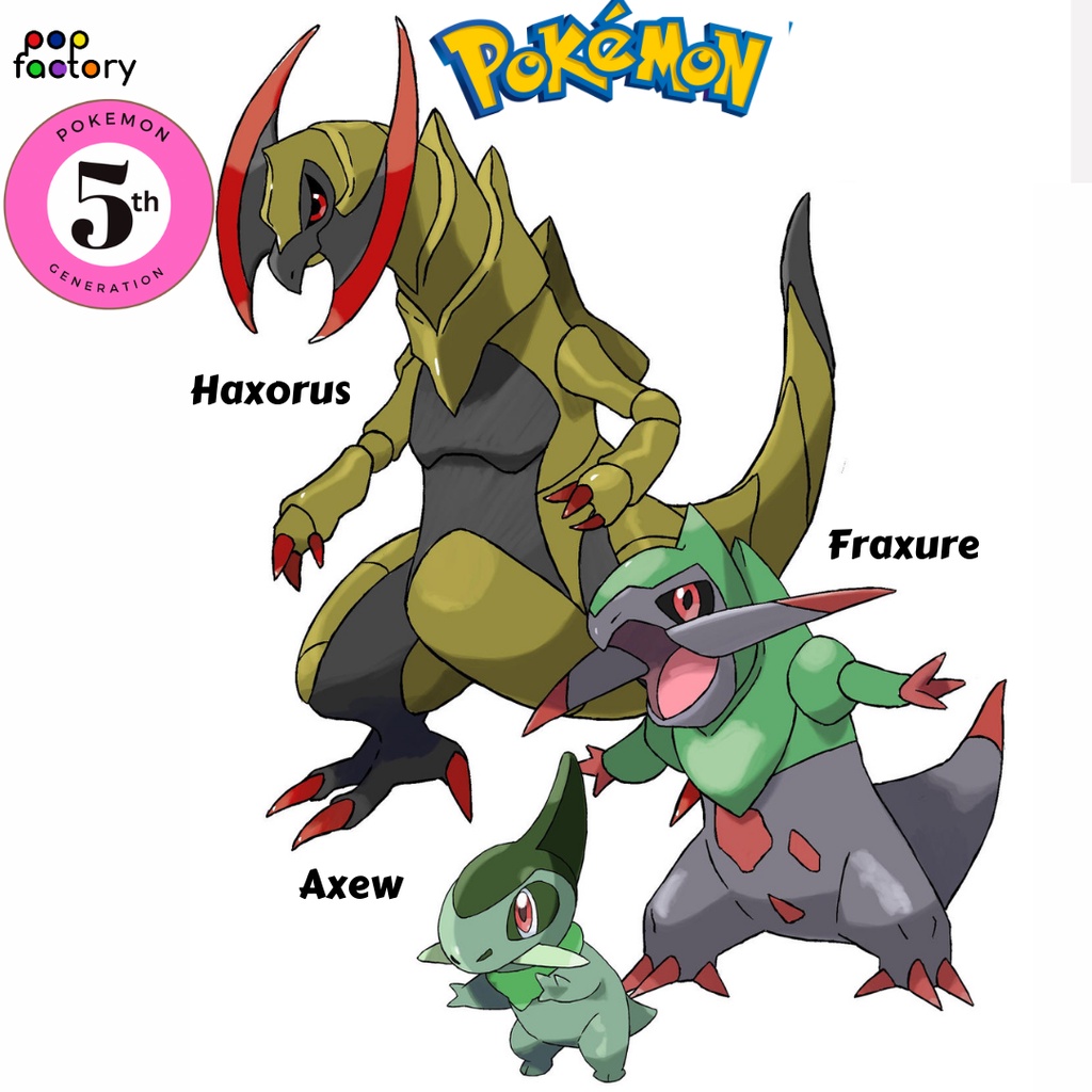 Axew , Fraxure & Haxorus Pokemon Cards TCG (5th Gen Pokemon) | Shopee ...