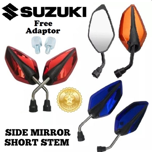 SUZUKI Raider J 110 | Motorcycle Side Mirror Short Stem | 3 Color ...