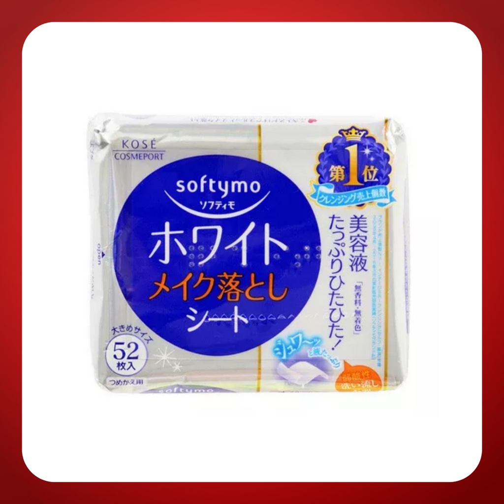 KOSE SOFTYMO - White Makeup Remover Wipes (52 Sheets) | Shopee Philippines