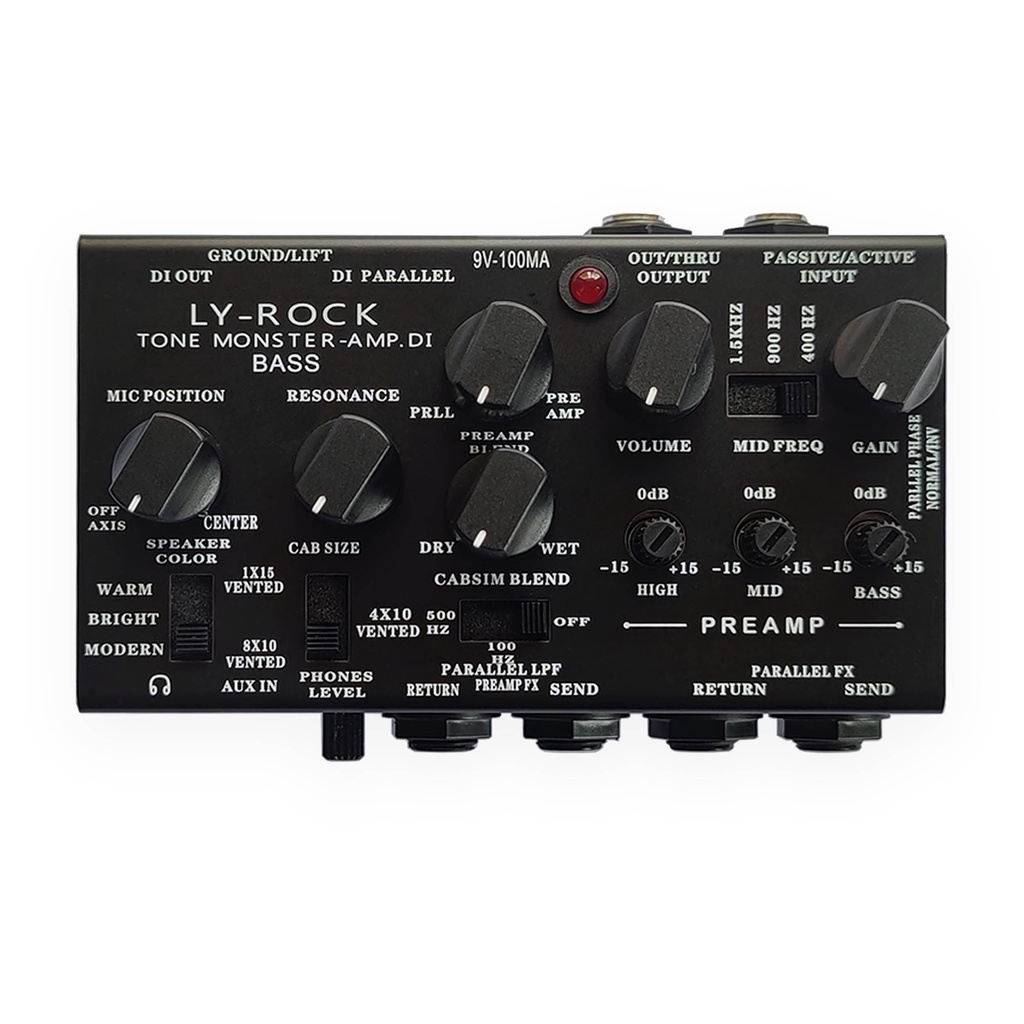 BASS Pedal Cabinet Simulation DI Microphone Placement Preamplifier 3 ...