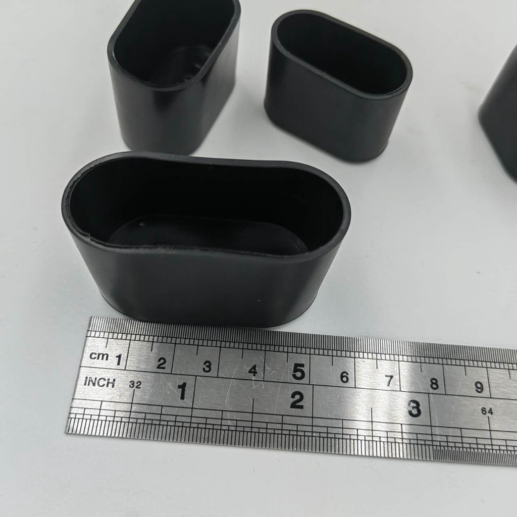 Table and chair leg cover black rubber footing rubber PVC tips L-angle ...