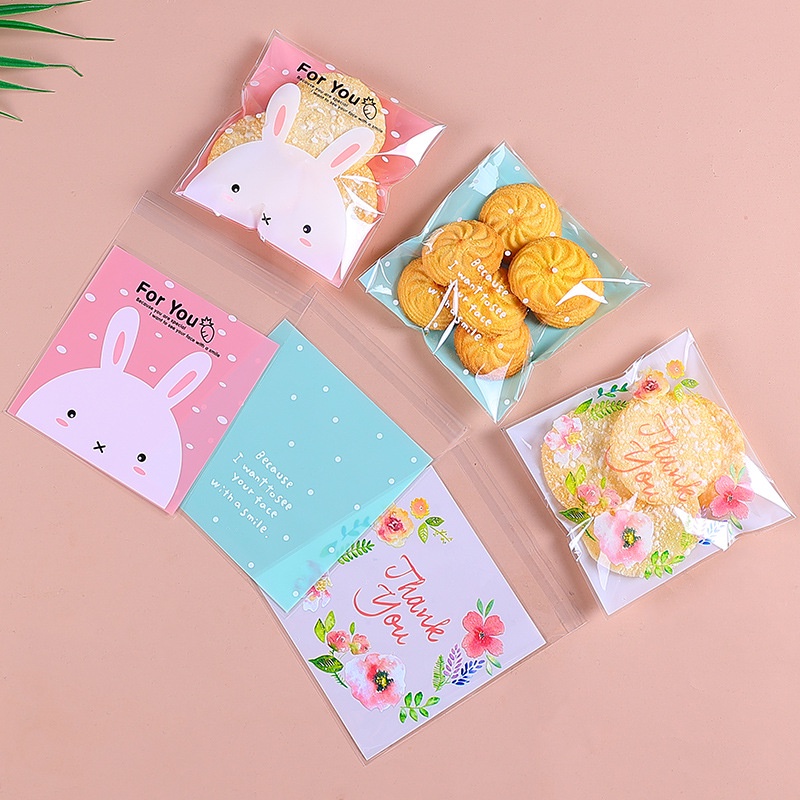 PLASTIC COOKIES UK 14 X 14 CM / PLASTIC CUTE CAKE PACKAGING / PLASTIC ...