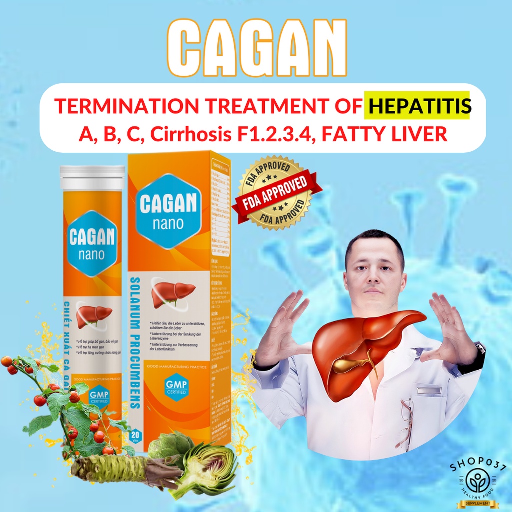 Shop037 CAGAN Nano Effervescent (20 Tablets) TREATMENT for Hepatitis A ...