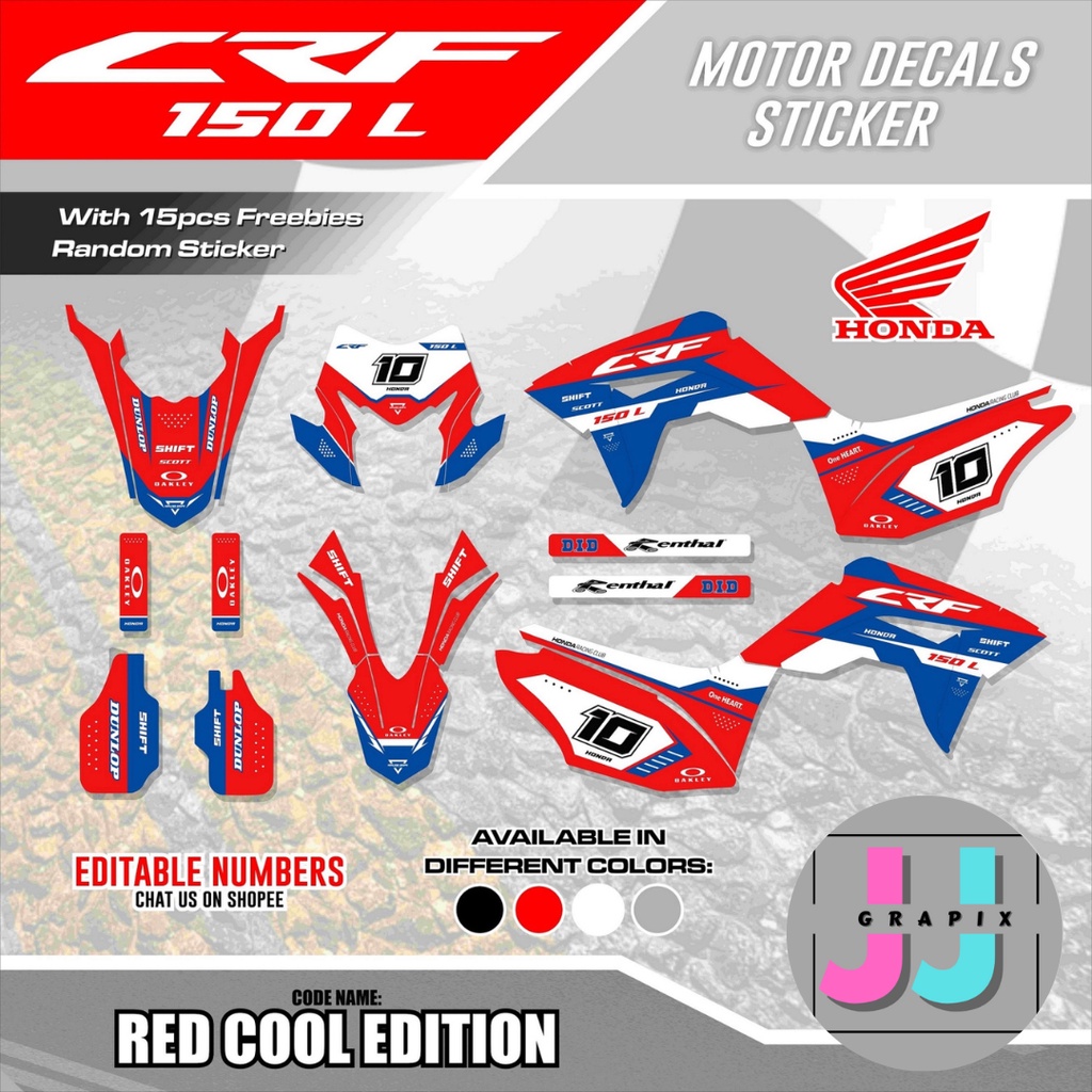 Honda CRF 150L Full Body Decals Sticker Laminated (Glossy or Matte ...