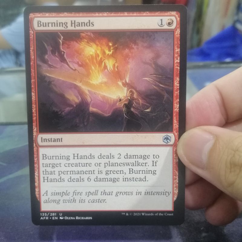 1 Burning hands AFR MTG card magic commander EDH | Shopee Philippines