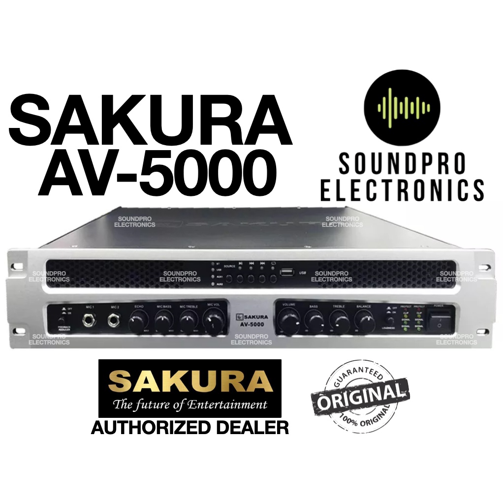 ORIGINAL Sakura AV-5000 1200W High Power Videoke Amplifier (USB/SD/Bluetooth/FM) | Shopee ...