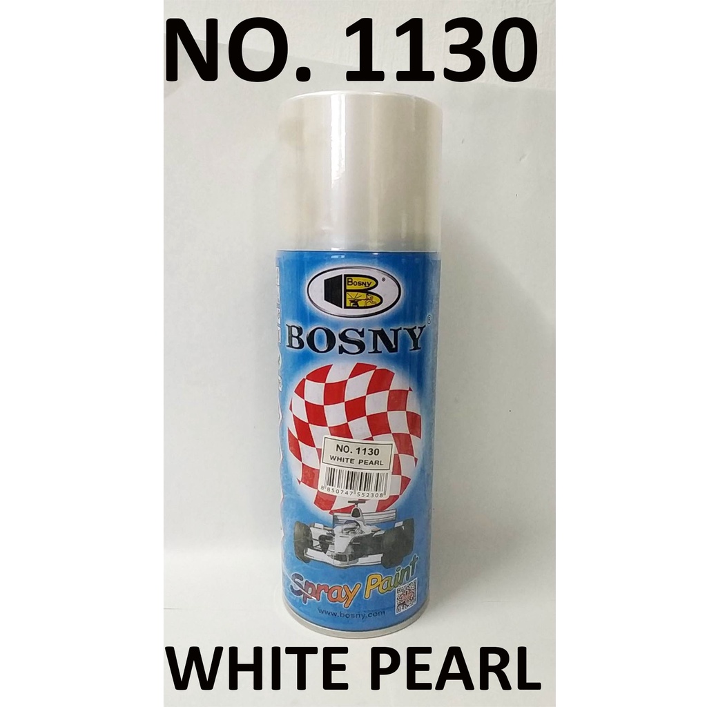 ORIGINAL BOSNY SPRAY PAINT WHITE PEARL NO. 1130 ( 300 GRAMS ...