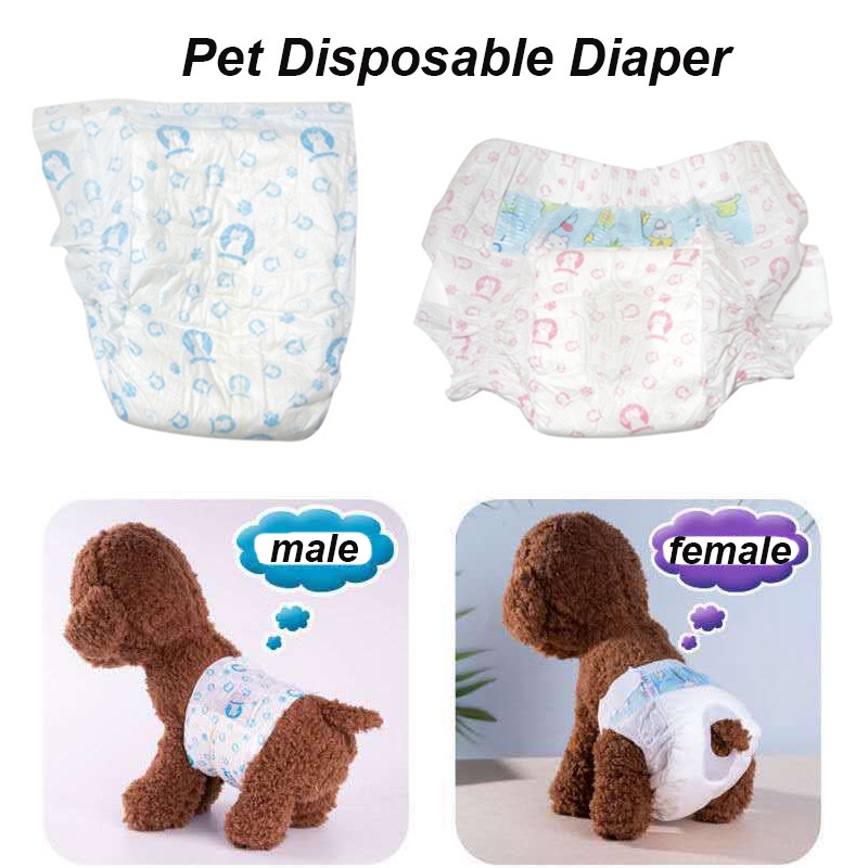 【COD】Pet Disposable Diaper Male Female Dog Diapers Puppies Full Wrap ...