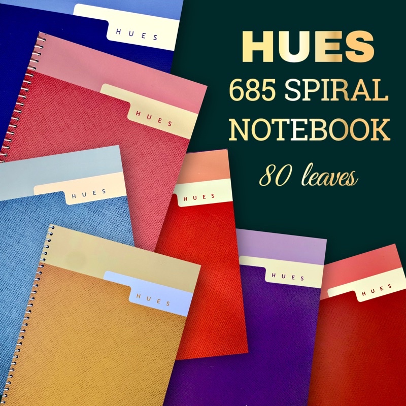 Hues 685 Spiral Notebook Single Wire 80 leaves per pieces | Shopee ...