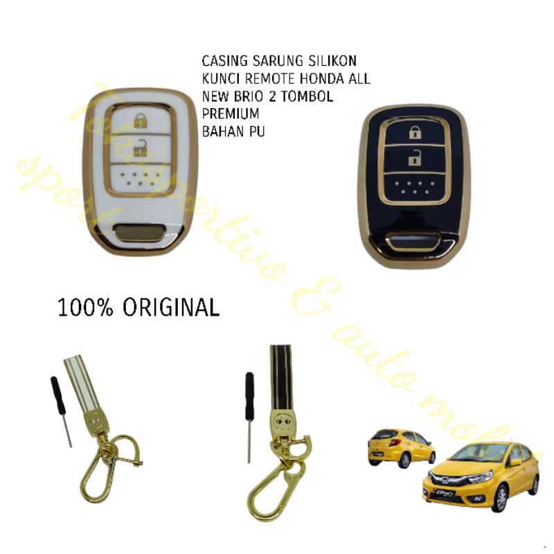 HONDA ALL NEW BRIO 2-BUTTON PREMIUM PU REMOTE KEY COVER CASING COVER ...
