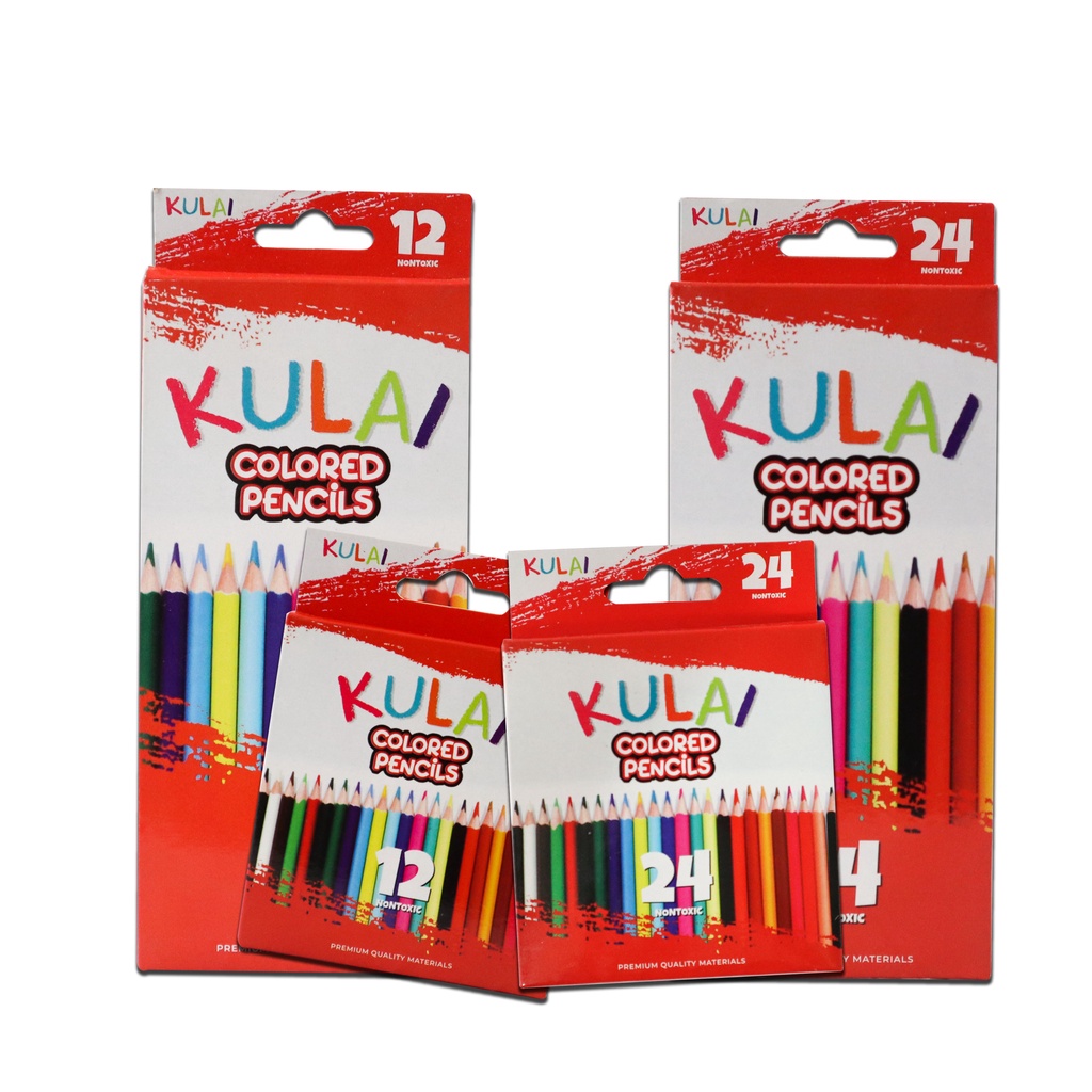 KULAI Triangular Colored Pencil 12 and 24 set | Shopee Philippines