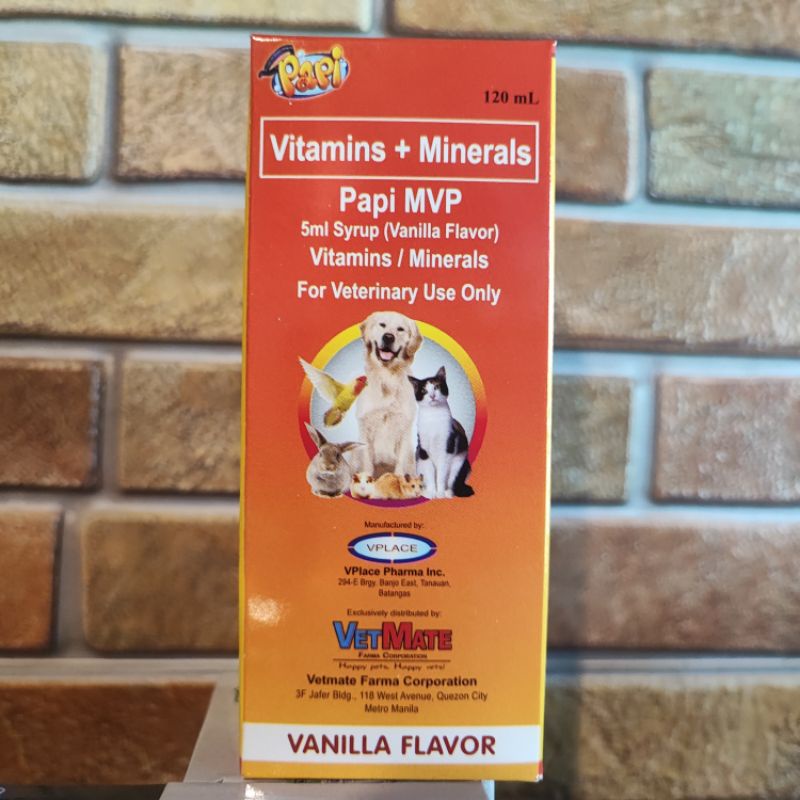 PAPI MVP Syrup (Vitamins + Minerals) for Pets: Dogs, Cats, Birds ...