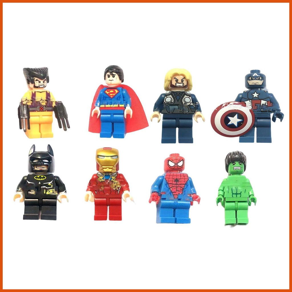 Avengers Heroes Series Supermen Small Particle Building Block Figures ...
