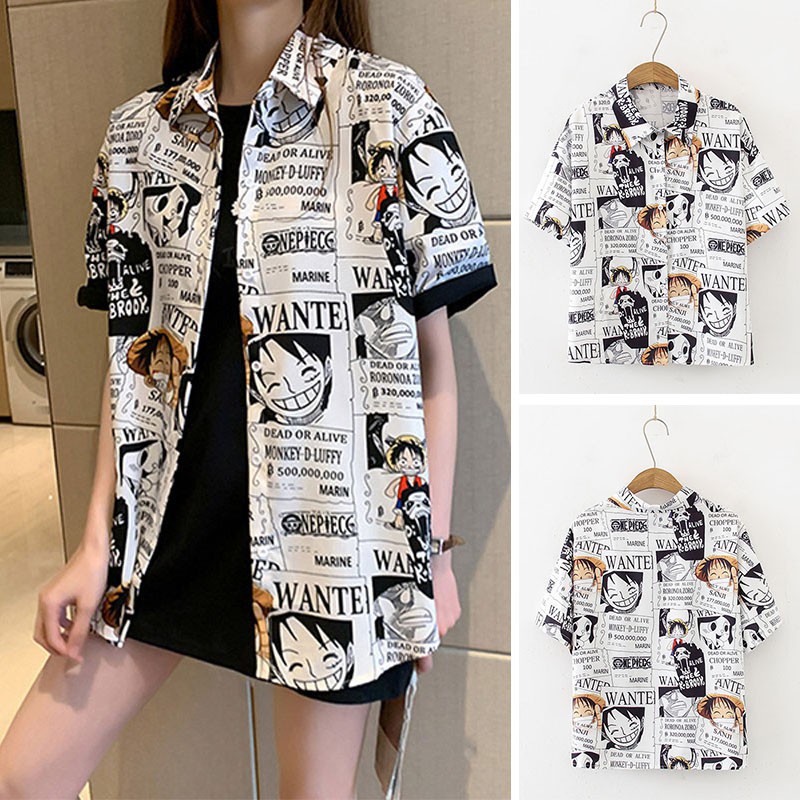 3 Colors Unisex Japanese Anime One Piece Graphic Shirt T-Shirt Fashion ...