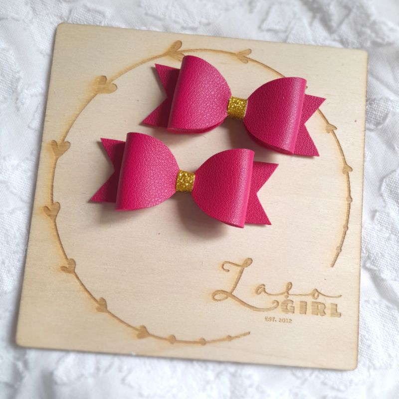 Sadie Mini Hair Bow - Laso Girl Leather Ribbon Collection | Shopee ...