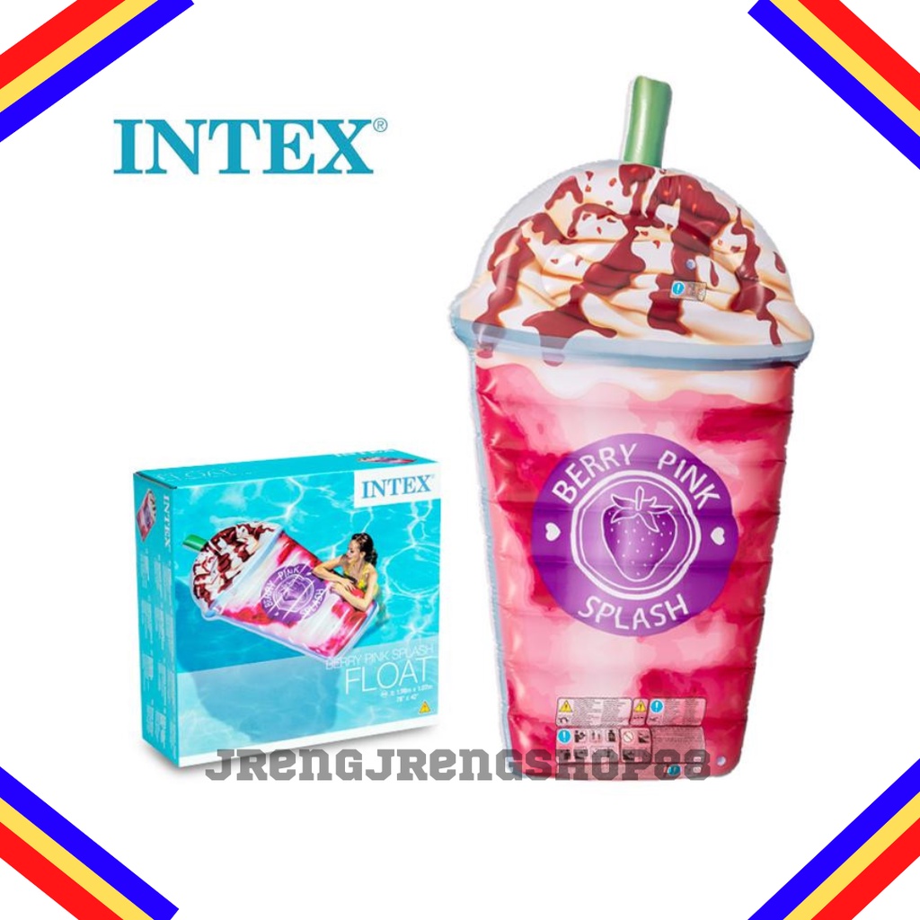 Swimming Tire Toy Float Mat Milkshake Berry Pink Splash Float Matress ...