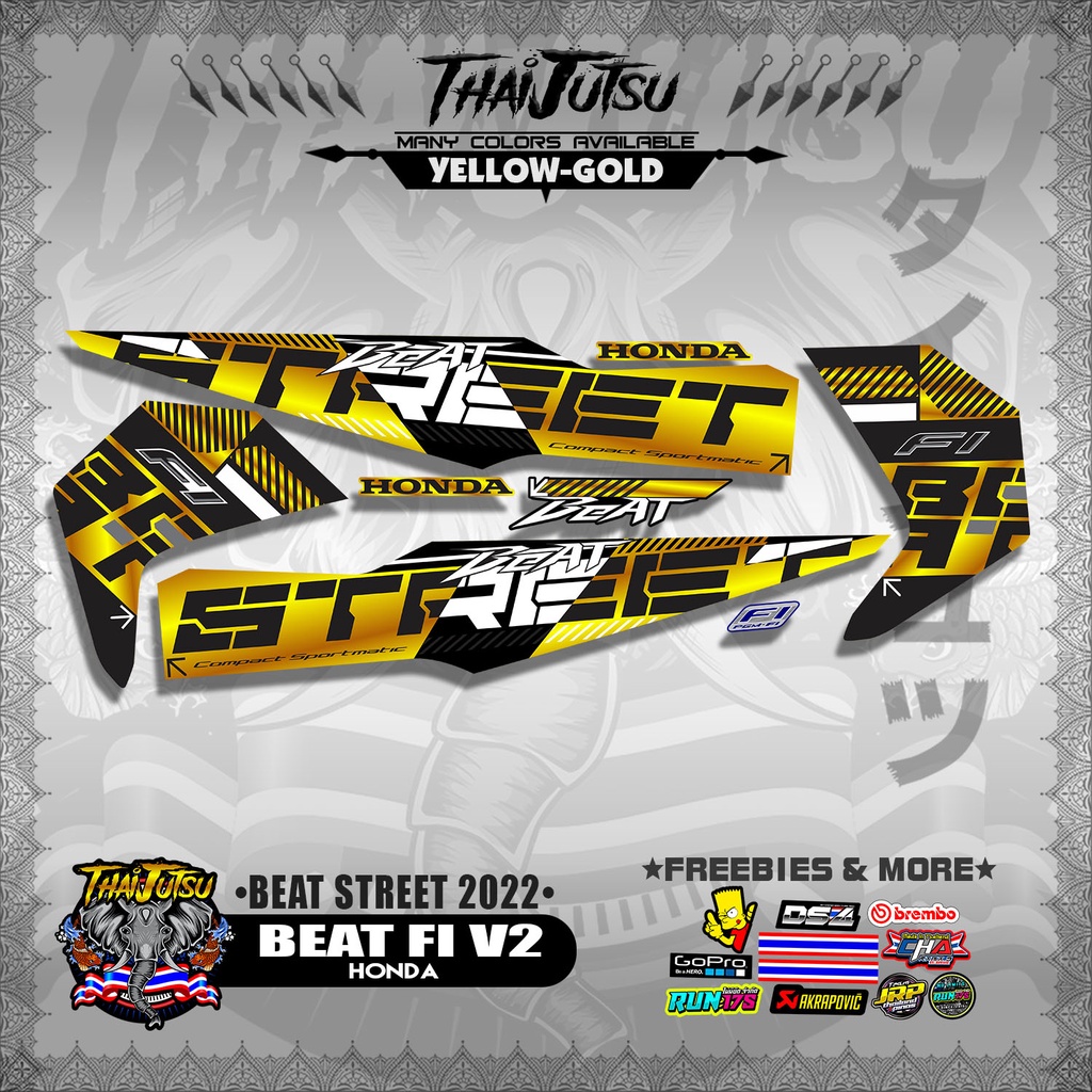 Honda Beat Fi V2 STOCK DECALS ( BEAT STREET 2022 ) 【ThaijutsuStickers ...