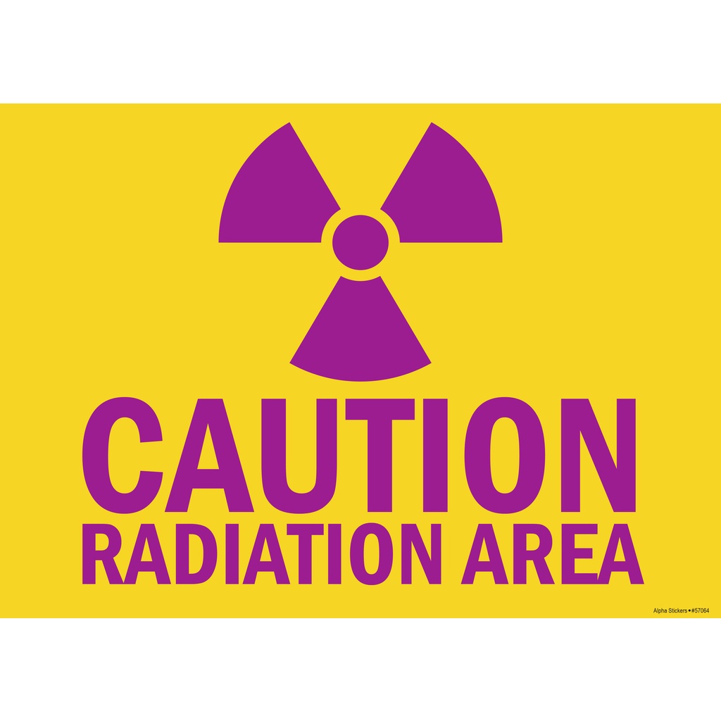 Caution Radiation Area Sign Vinyl Sticker 14"W x 10"H | Shopee Philippines