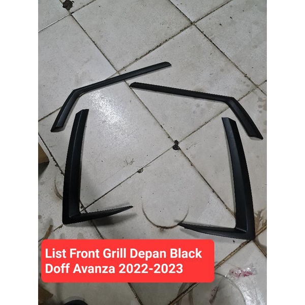 HITAM List of matte black front grill covers for All New Avanza 2022 ...