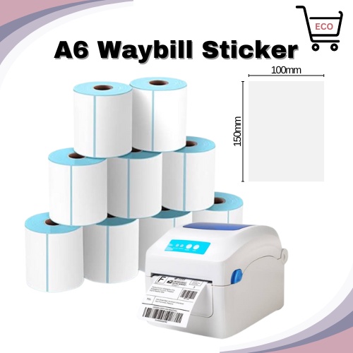 shopee EXPRESS WAYBILL STICKER 100mmx150mm A6 SIZE Roll 500 PCS/Roll ...