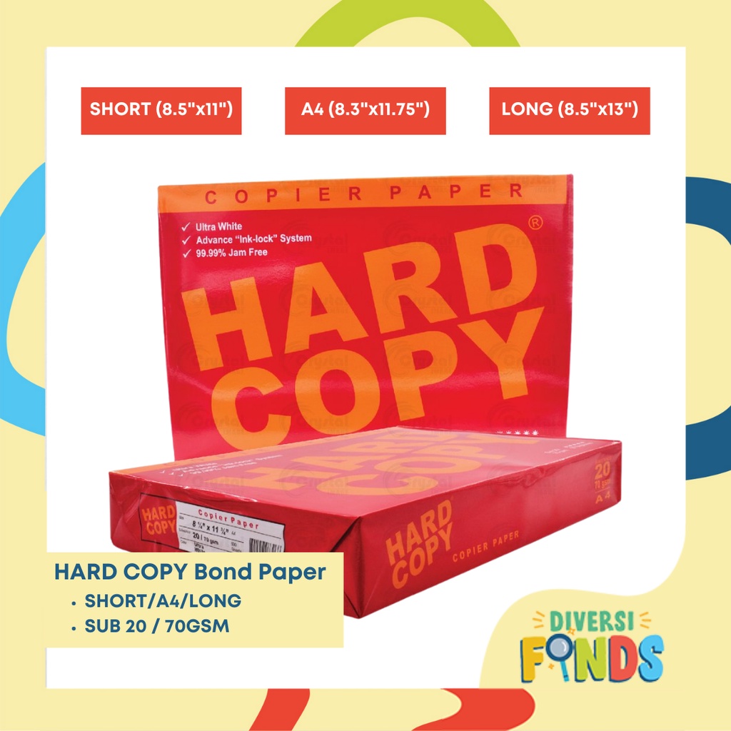 ON STOCK!! Hard Copy or Hardcopy Copy/Aplus Copy Paper Short, Long and ...