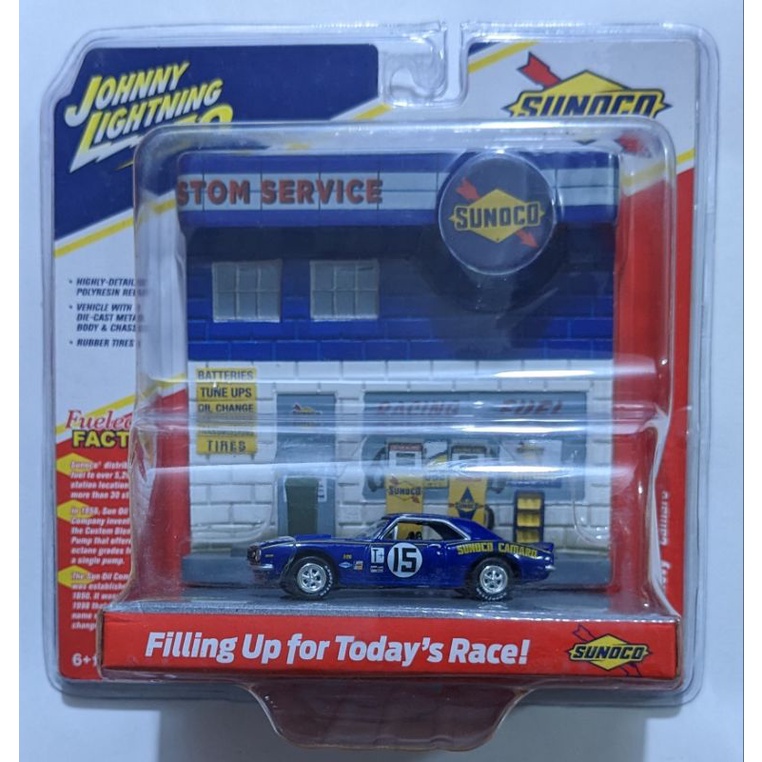 Johnny Lightning 1:64 Sunoco Diorama Service Station | Shopee Philippines