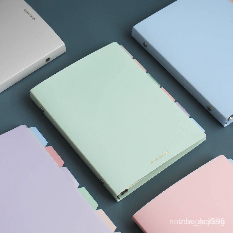 A5(20 holes)/B5(26 holes) Soft Pastel Color Binder Notebook Refillable ...