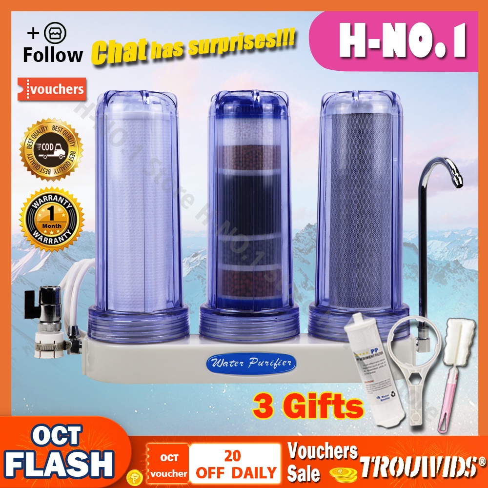 Authentic 3 Stage Water Filter Faucet Complete Set | Shopee Philippines