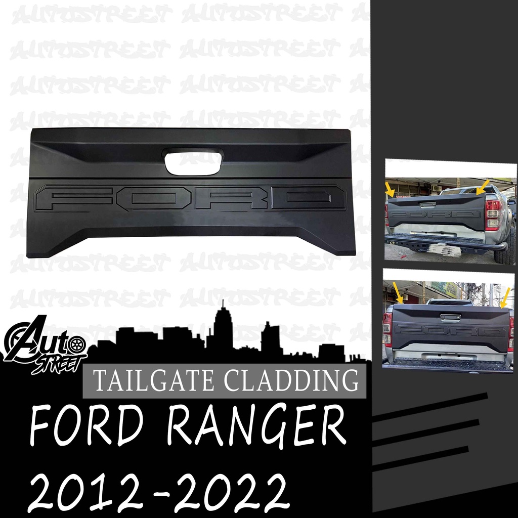 Ford Ranger 2012-2022 Rear Tailgate Cladding (Black) | Shopee Philippines
