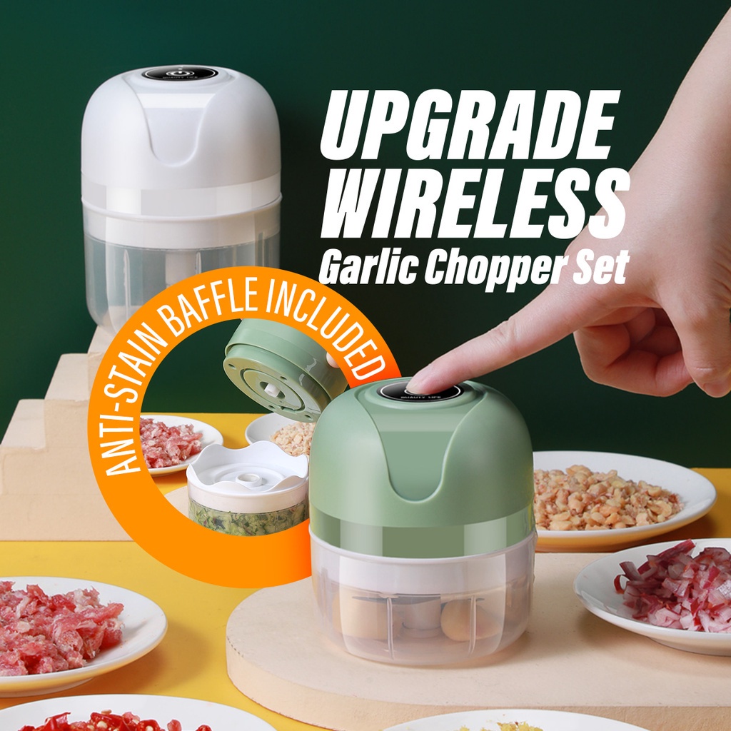 250ML Portable Electric Garlic Masher Mini Food Garlic Vegetable ...