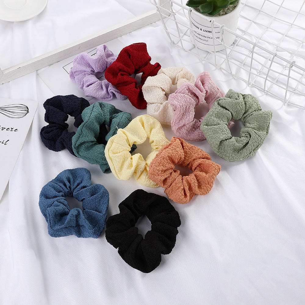 Multicolor Puff large scrunchies Ponytail Fashion Hair Accessories ...