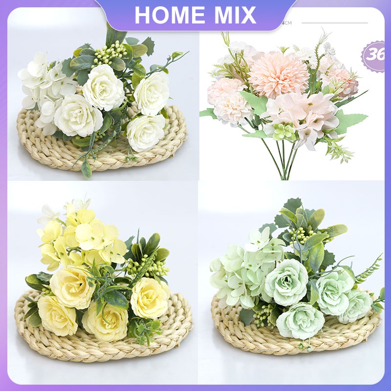 Maria Rose Bouquet DIY Party Wedding Home Decor Artificial Flower Silk ...