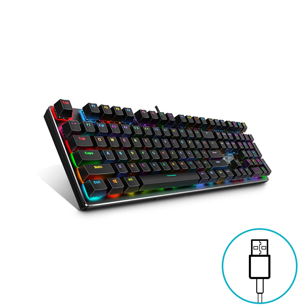 Rapoo V700 RGB Black Alloy Backlit Mechanical Gaming Keyboard | Shopee ...