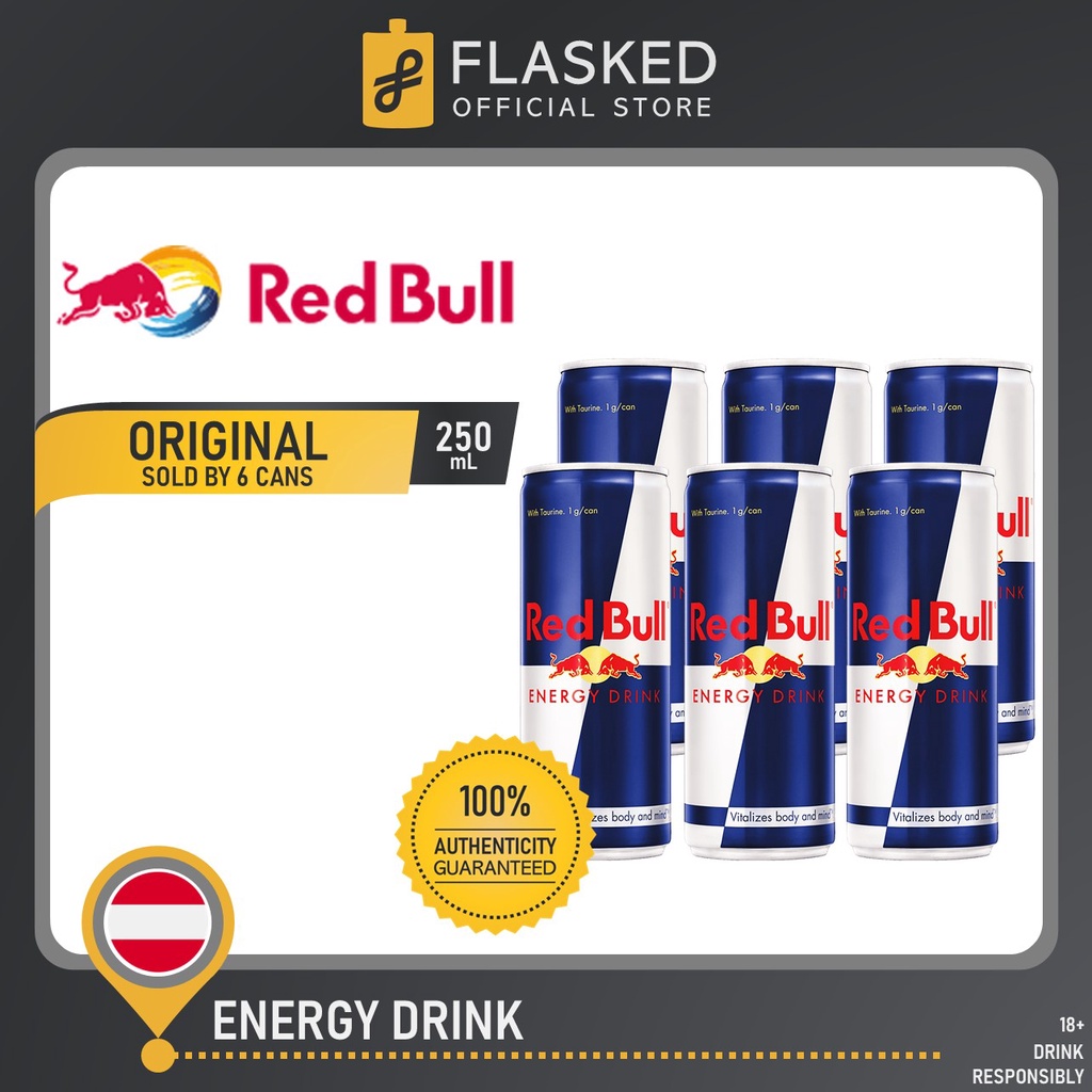 Red Bull Energy Drink 250mL Can 6-Pack | Shopee Philippines